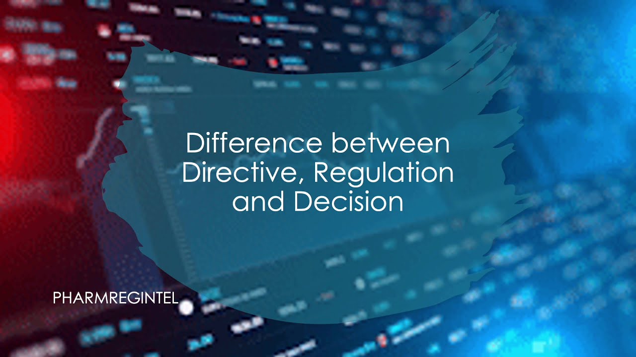Directive, Regulation and Decision - YouTube