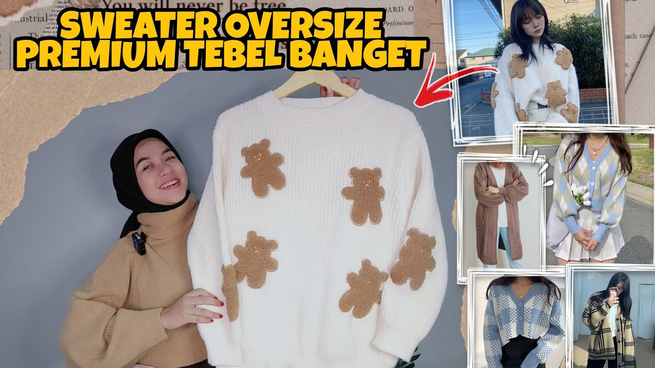 SHOPEE HAUL SWEATER OVERSIZE PREMIUM !!! IMPORT QUALITY - YouTube