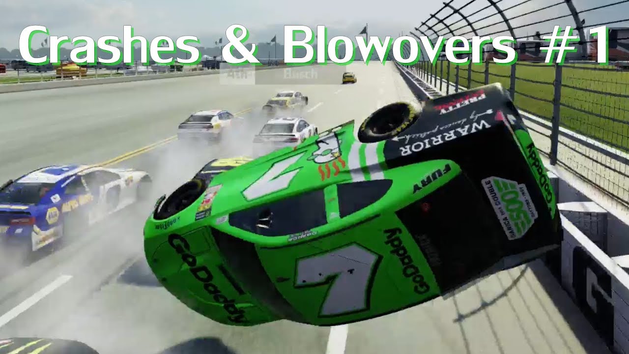 NASCAR Heat 3 Crashes and Blowovers #1 - YouTube