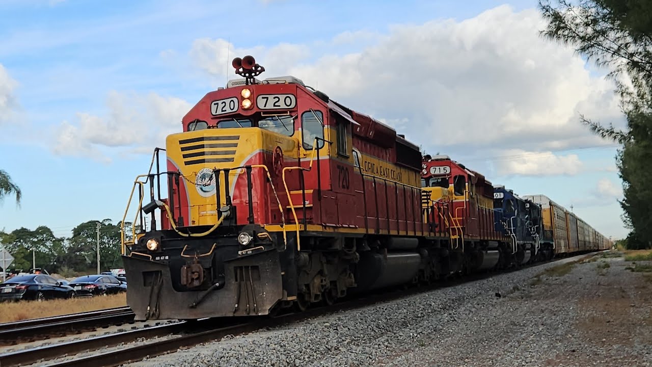 FEC 101-23 with All 4 EMDs with ATIV 2414 trailling 4th 12/23/24 - YouTube