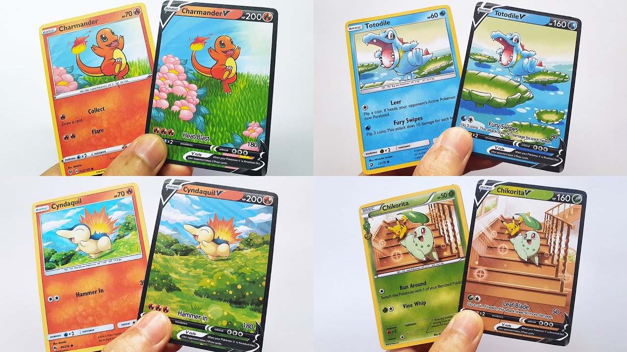 All Gen I + Gen II Starters Alter - Extended Art Pokemon Cards ...