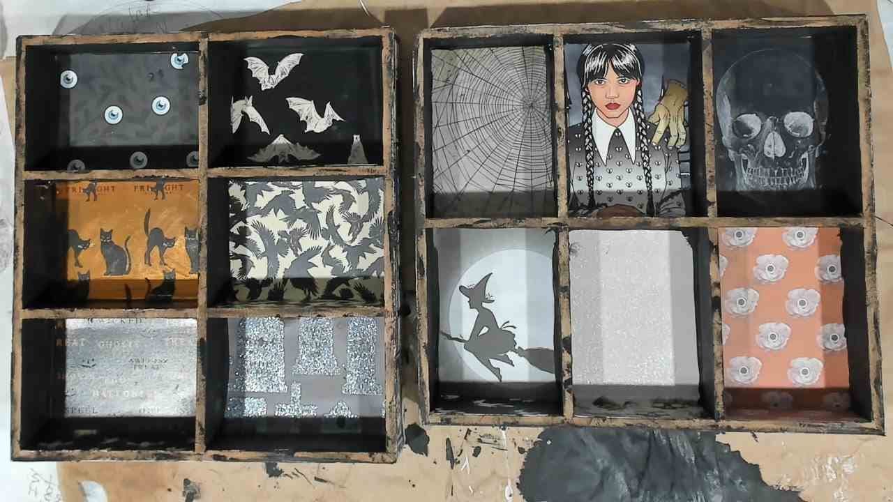 Hallween Shadow boxes - YouTube