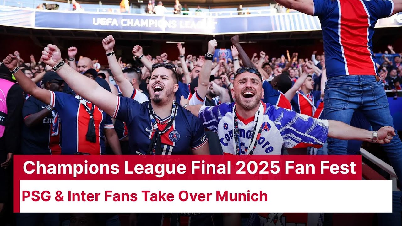 PSG & Inter Fans Take Over Munich | UCL Final 2025 Fan Fest 🎉 | DWS ...