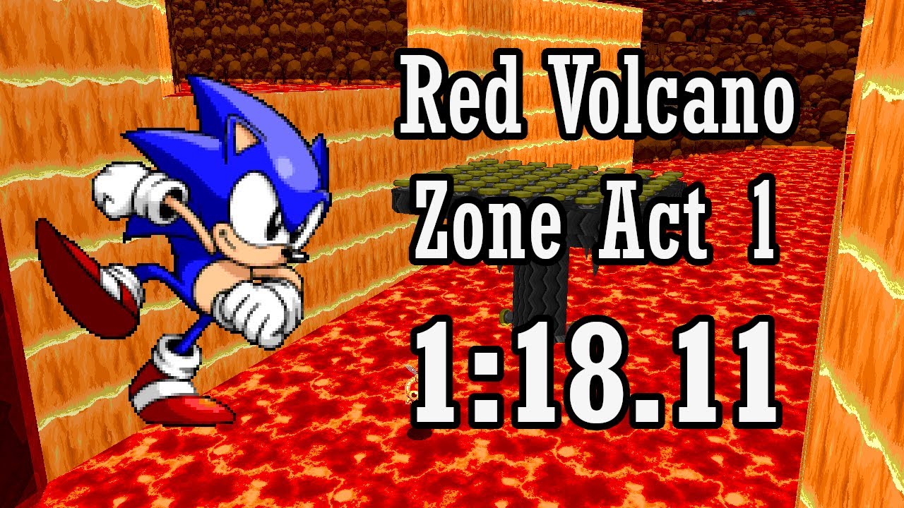 SRB2 v2.2.10 - Red Volcano 1 in 1:18.11 (Sonic) - YouTube