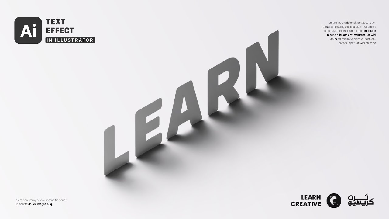 Backlit Text Effect in Illustrator | Shadow Effect | Illustrator 2025 ...