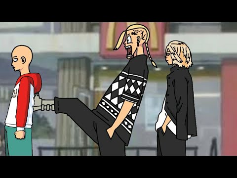 animasi lucu - mikey vs saitama Tokyo Revengers - aunimation