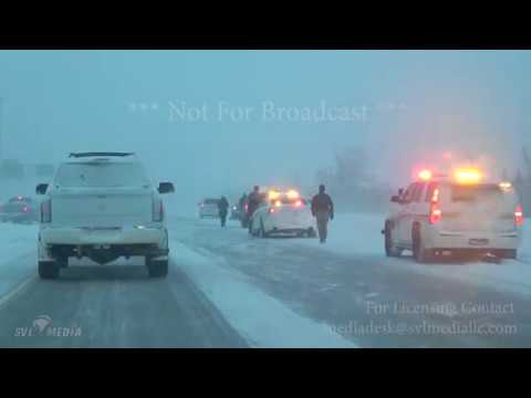 Fargo, North Dakota - Snowy Morning Commute, Accident Scene, Vehicle ...
