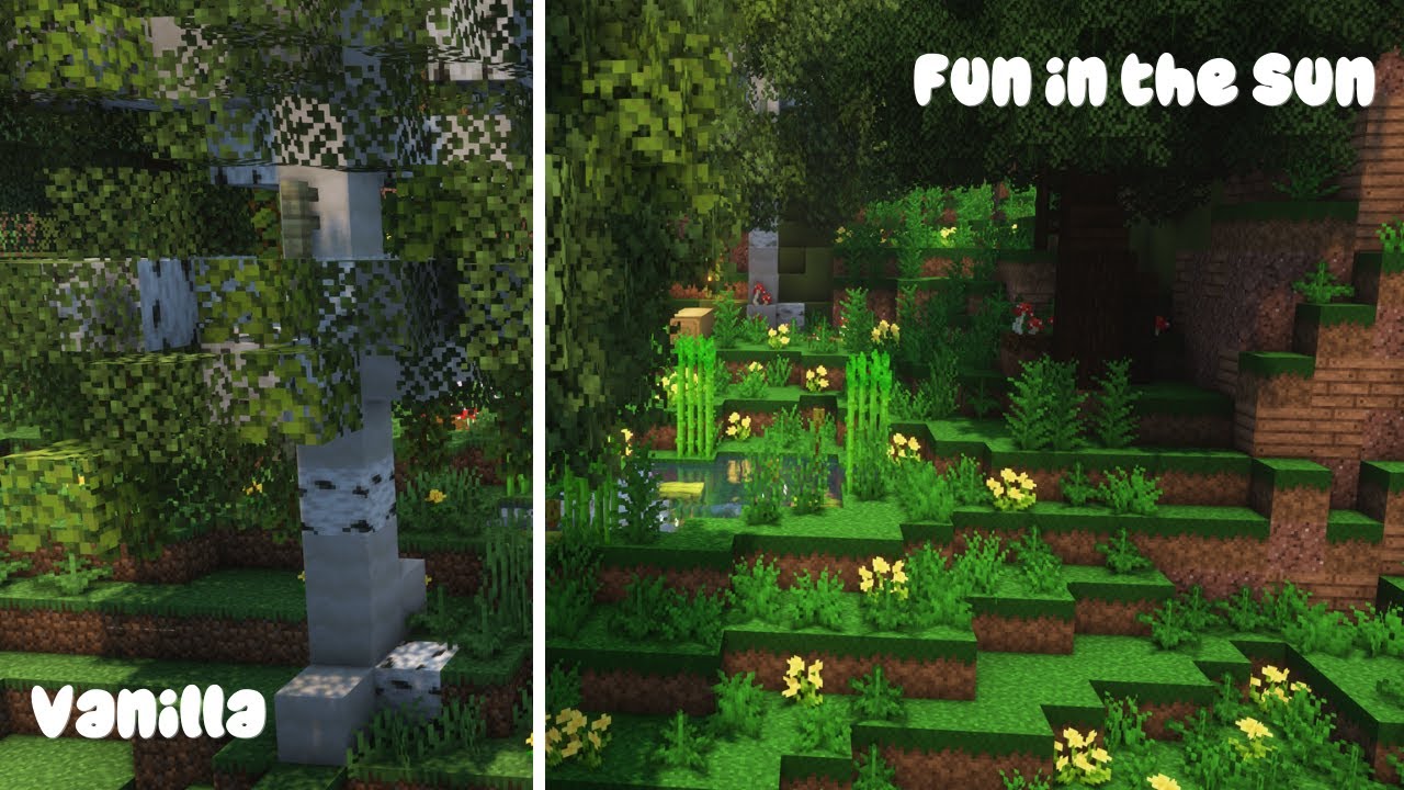 MINECRAFT "FUN IN THE SUN" RESOURCE PACK REVIEW FOR 1.19.2 /// NO MODS ...