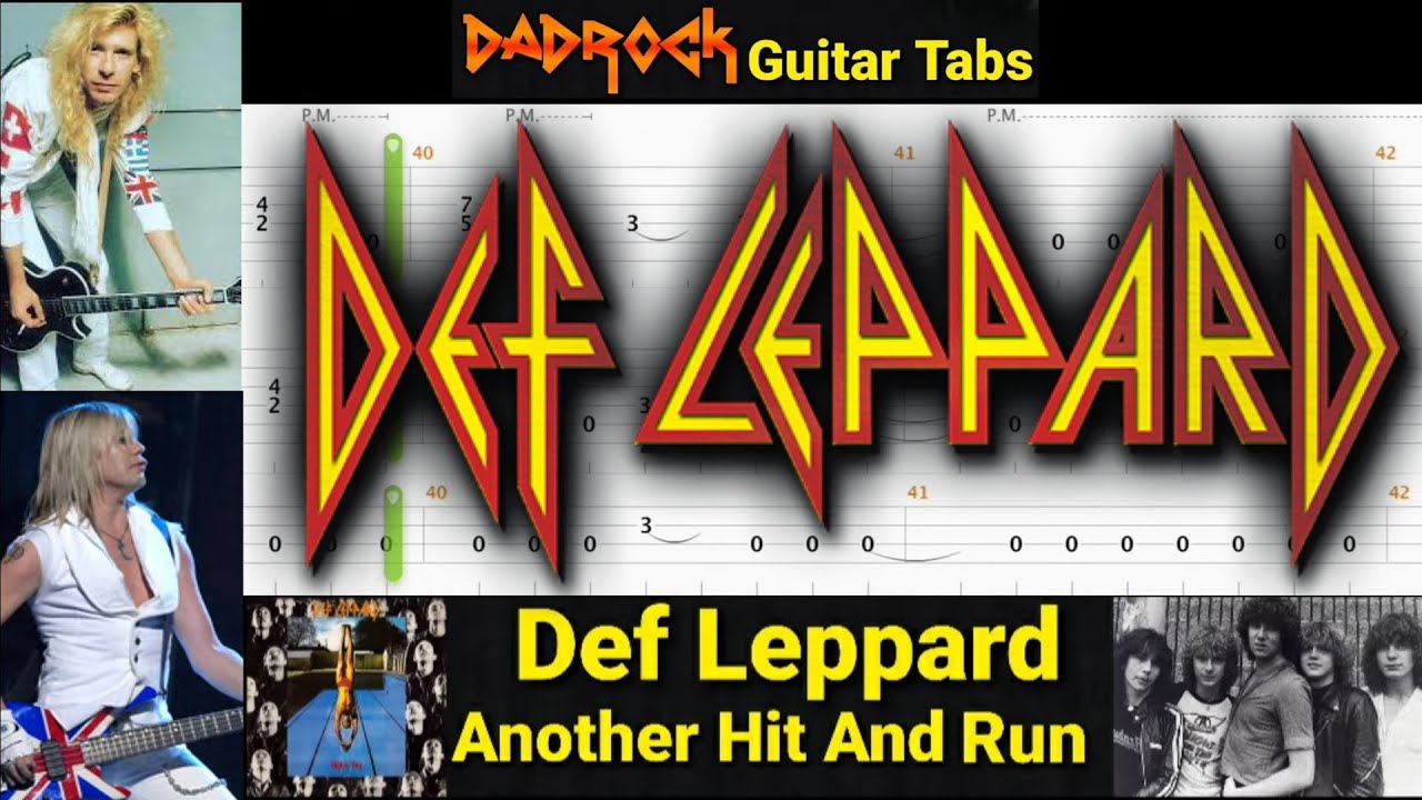 Another Hit And Run - Def Leppard - Guitar + Bass TABS Lesson - YouTube