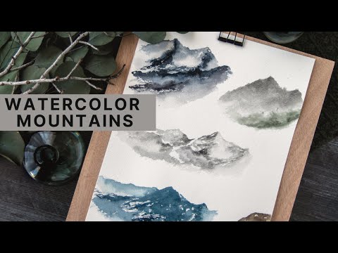 How To Water Color Mountains