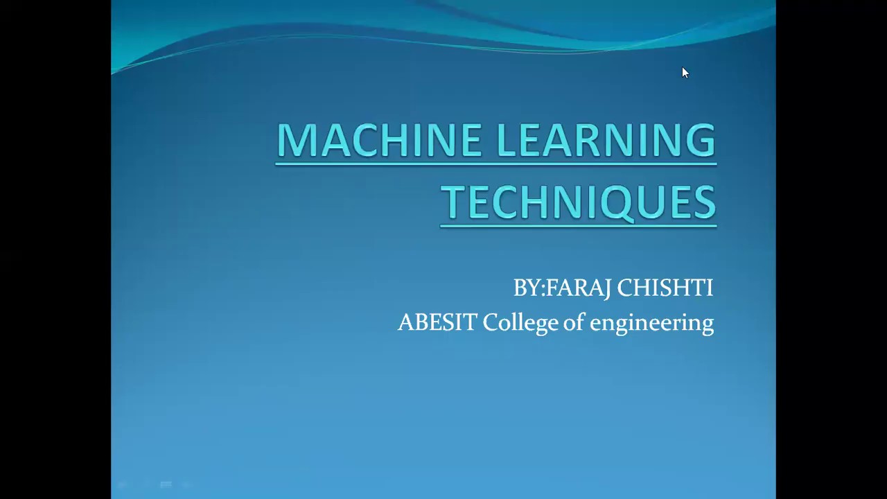 Machine learning-lecture 1 - YouTube