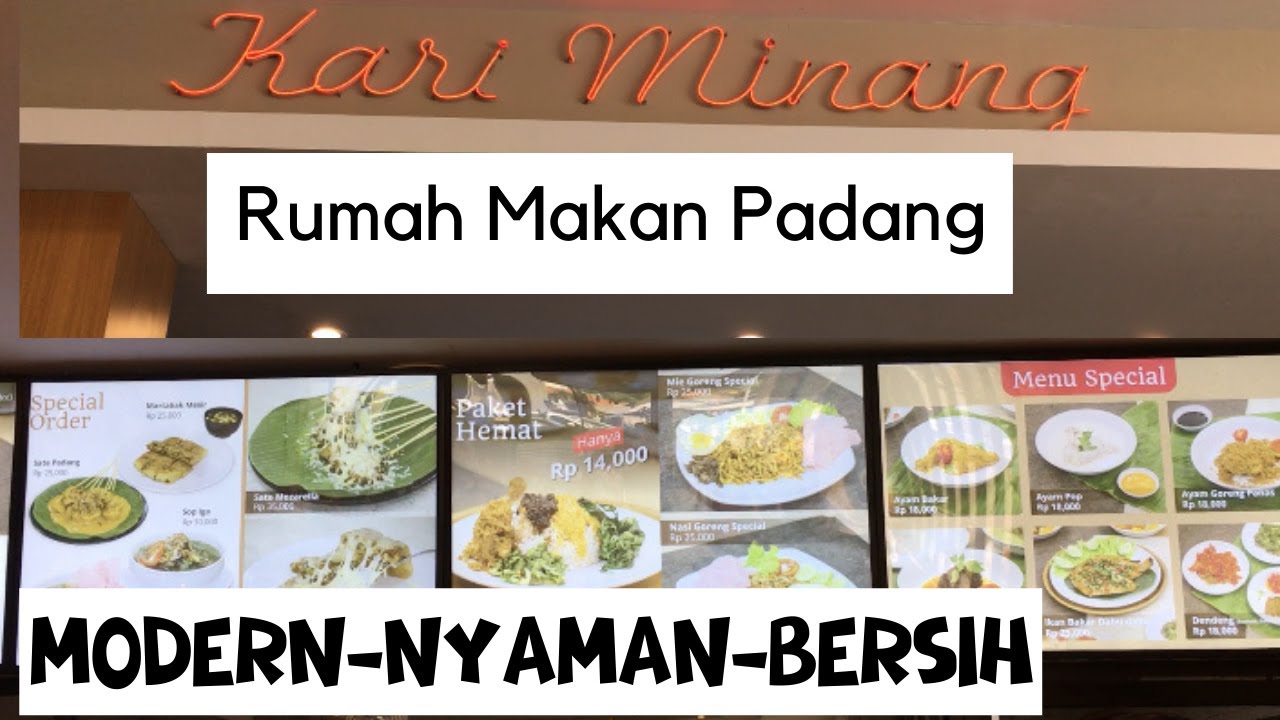 RUMAH MAKAN KARI MINANG, RESTORAN PADANG MODERN HARGA TERJANGKAU - YouTube