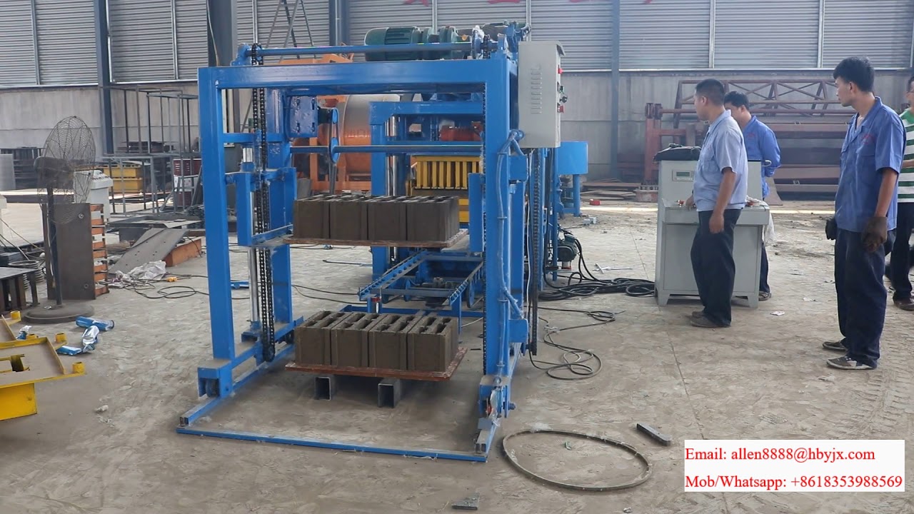QTJ4 25D full automatic brick block making machine production line ...