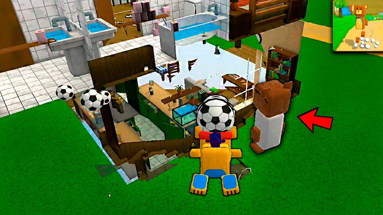 FLEW Out Of The Giant House Map! Super Bear Adventure Gameplay ...