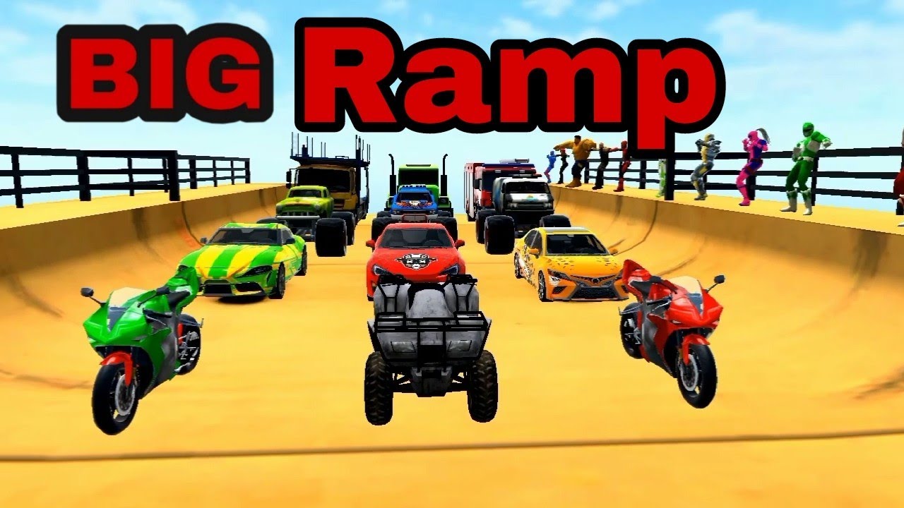 Big Ramp Jumps with Expensive cars || ramp jump #mega ramp jump|| @Ur ...