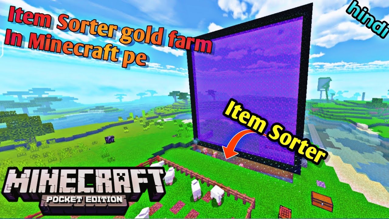 sorting 🌞system for Minecraft pe 1.20 || I made best sorting system in ...