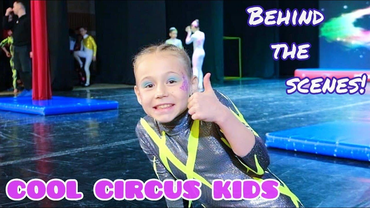 Backstage at the circus. Young circus performers are preparing for the ...