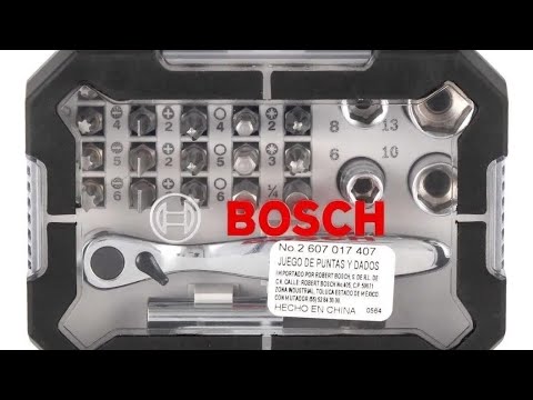 Juego De Puntas Y Dados Bosch 26 Piezas Con Matraca - YouTube
