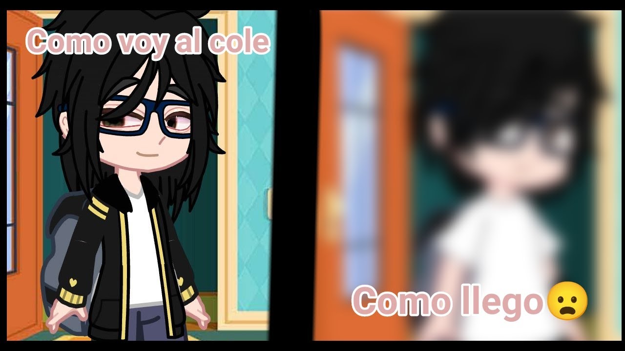 Como voy al cole VS como llego a mi casa//#gachatrend - YouTube