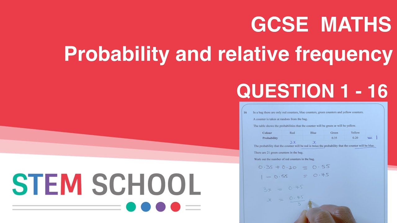 GCSE MATHS - Probability and Relative Frequency - Grade 4 - Questions 1 ...