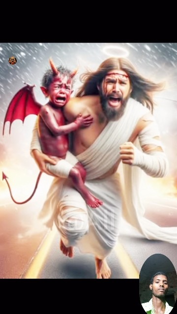 Jesus chasing the little devil to the 🏥 🏥#love Jesus ️#Little devil👹# ...