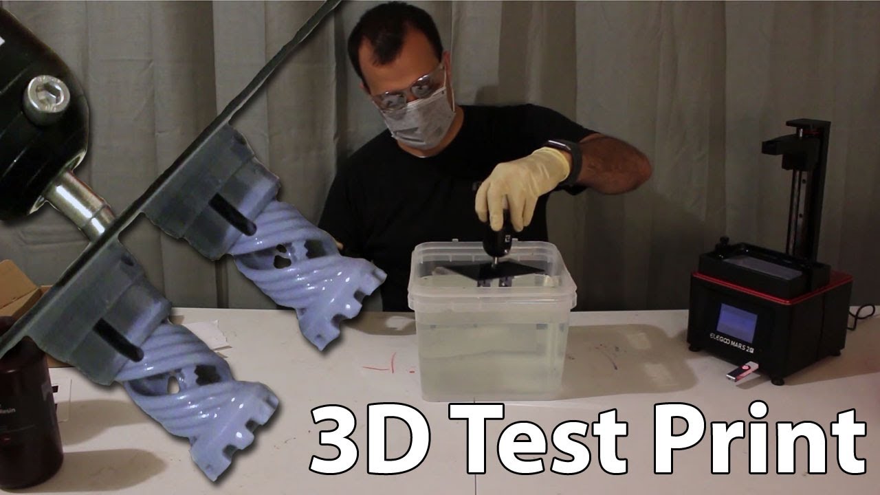 Running test file on ELEGOO Mars 2 Pro - YouTube