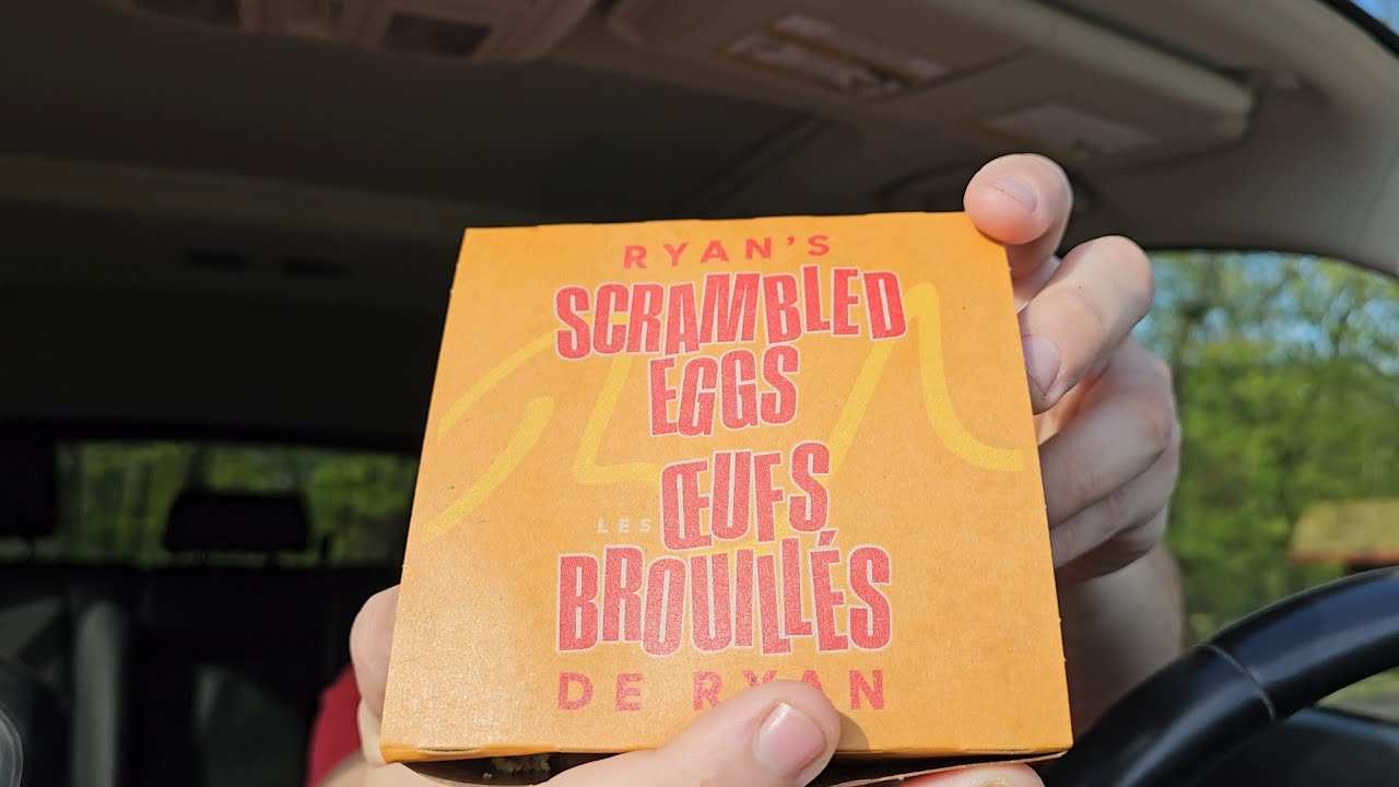 Ryan Reynolds Tim Hortons RYAN'S SCRAMBLED EGGS BOX Food Review - YouTube