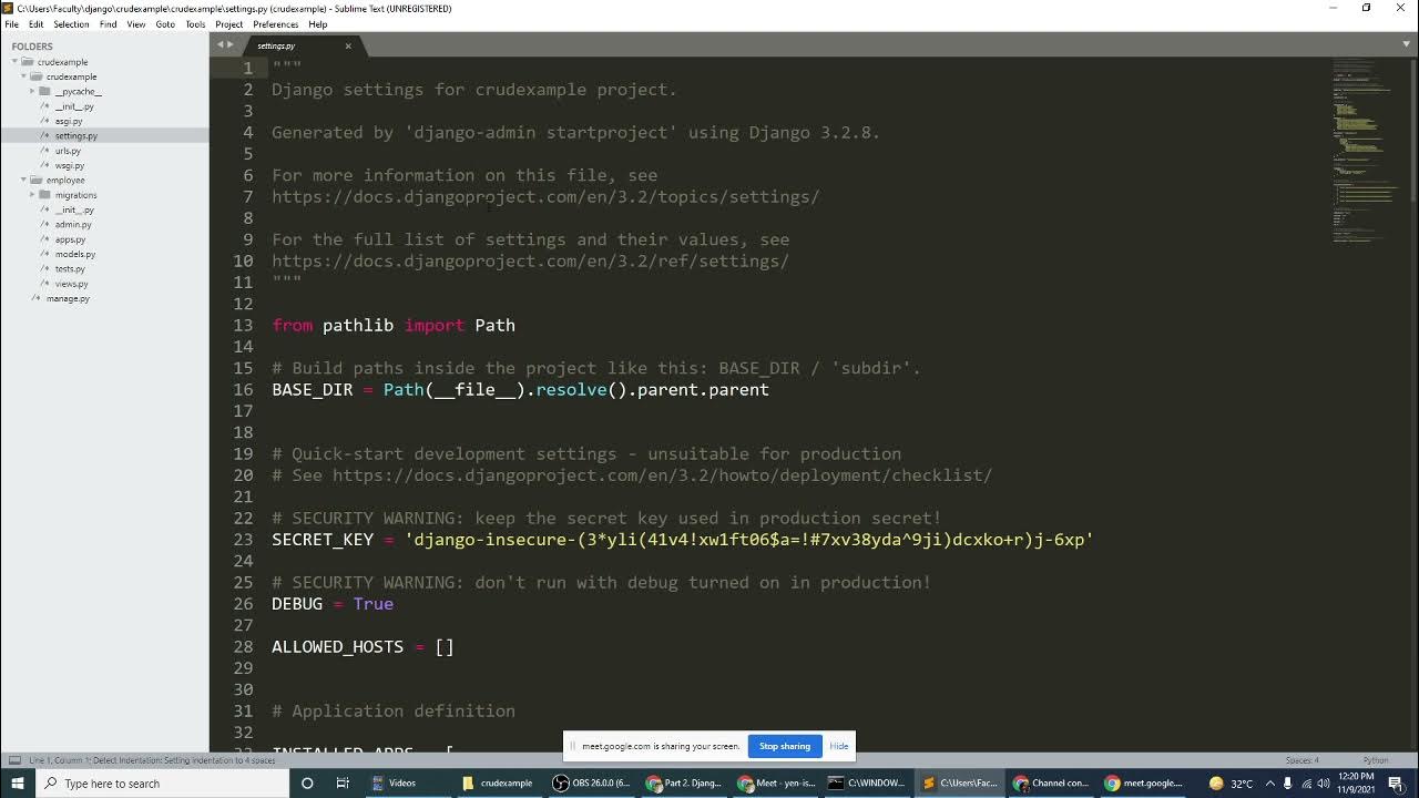 Python Django Create Module Part 1 - YouTube