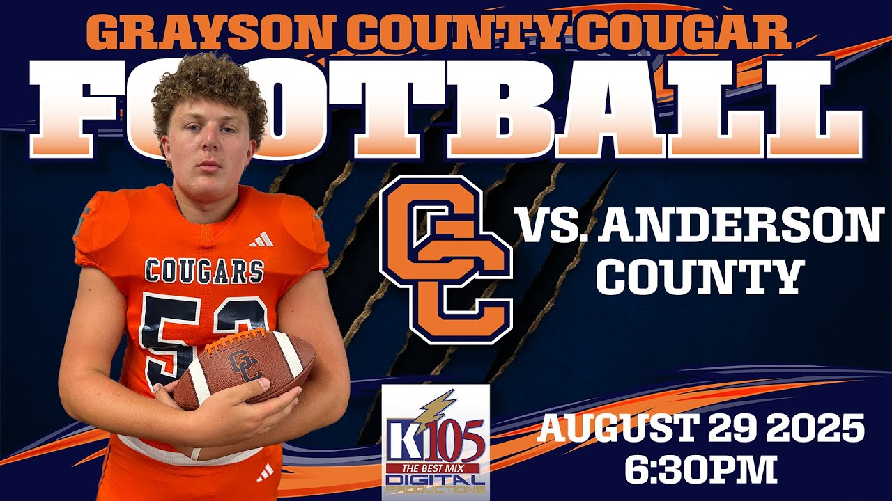 Grayson County Cougar Football vs. Anderson County - YouTube
