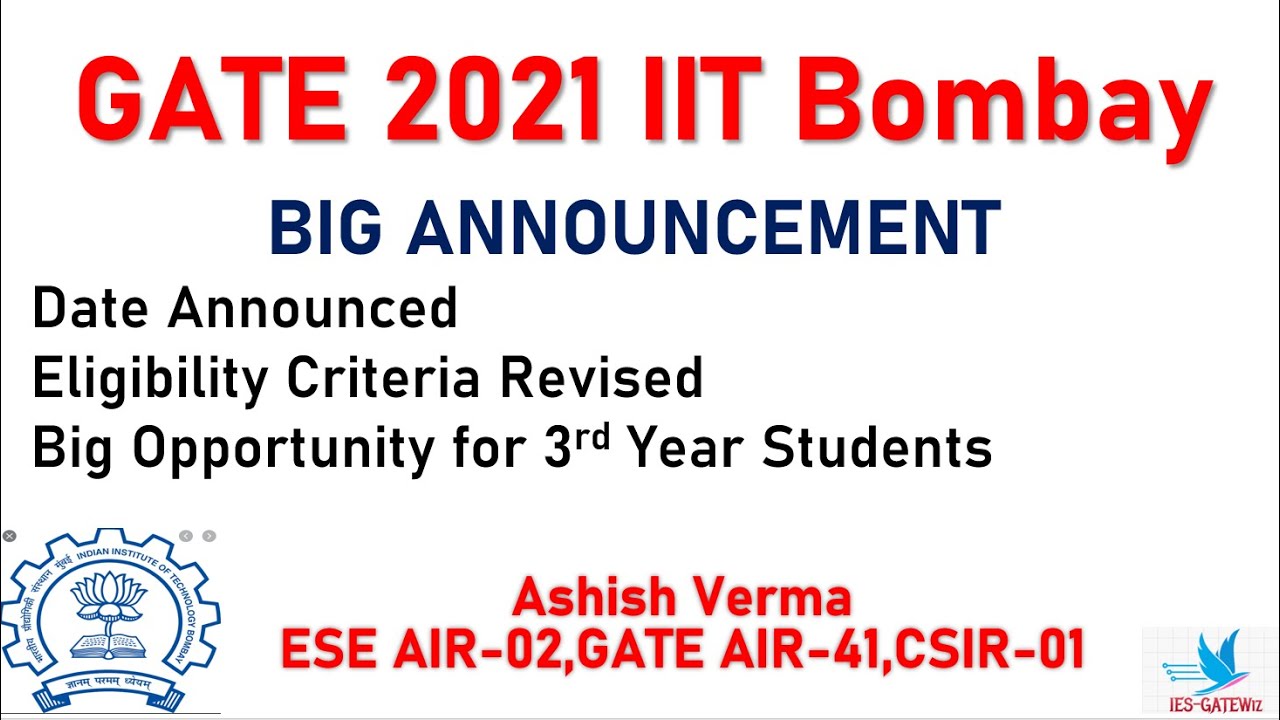 GATE 2021 Exam Dates Announced|Eligibility Criteria Revised|Everything ...