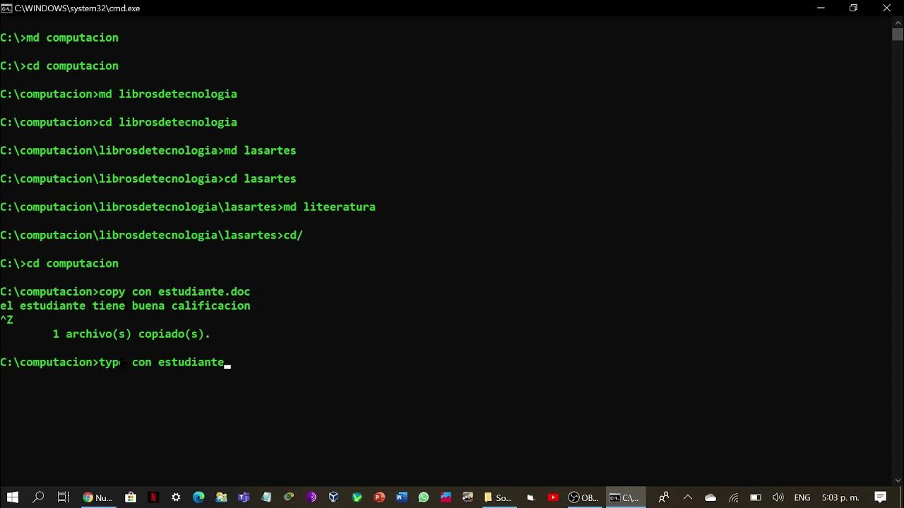 Crear directorios, subdirectorios y archivos; mediante CMD| 2021 - YouTube