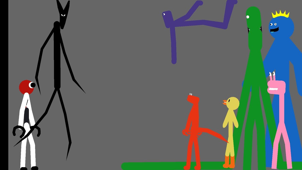 black rainbow friends stickman animation #rainbowfriends - YouTube
