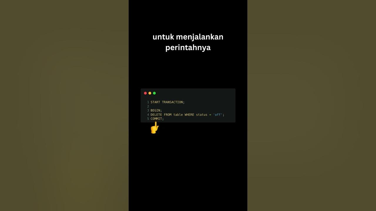 Konsep Database Transaction Sederhana #trending #coding #javascript #programming #tutorial # ...