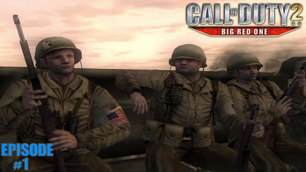 Call of Duty 2: Big Red One - Blind Hard - Mission 1 - Baptism By Fire ...