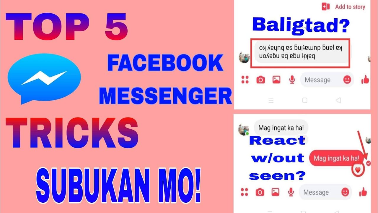 FACEBOOK MESSENGER TOP 5 TRICKS - YouTube
