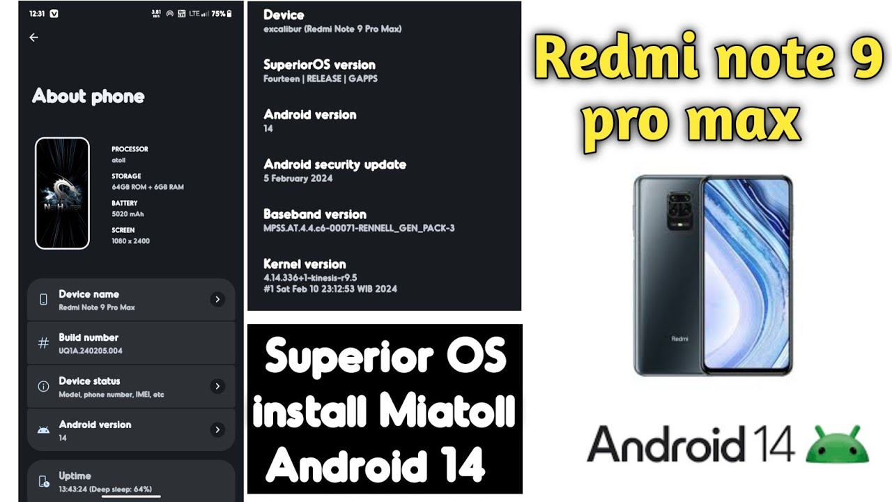 Superior OS maitoll device How to install Android 14 in miatoll redmi ...