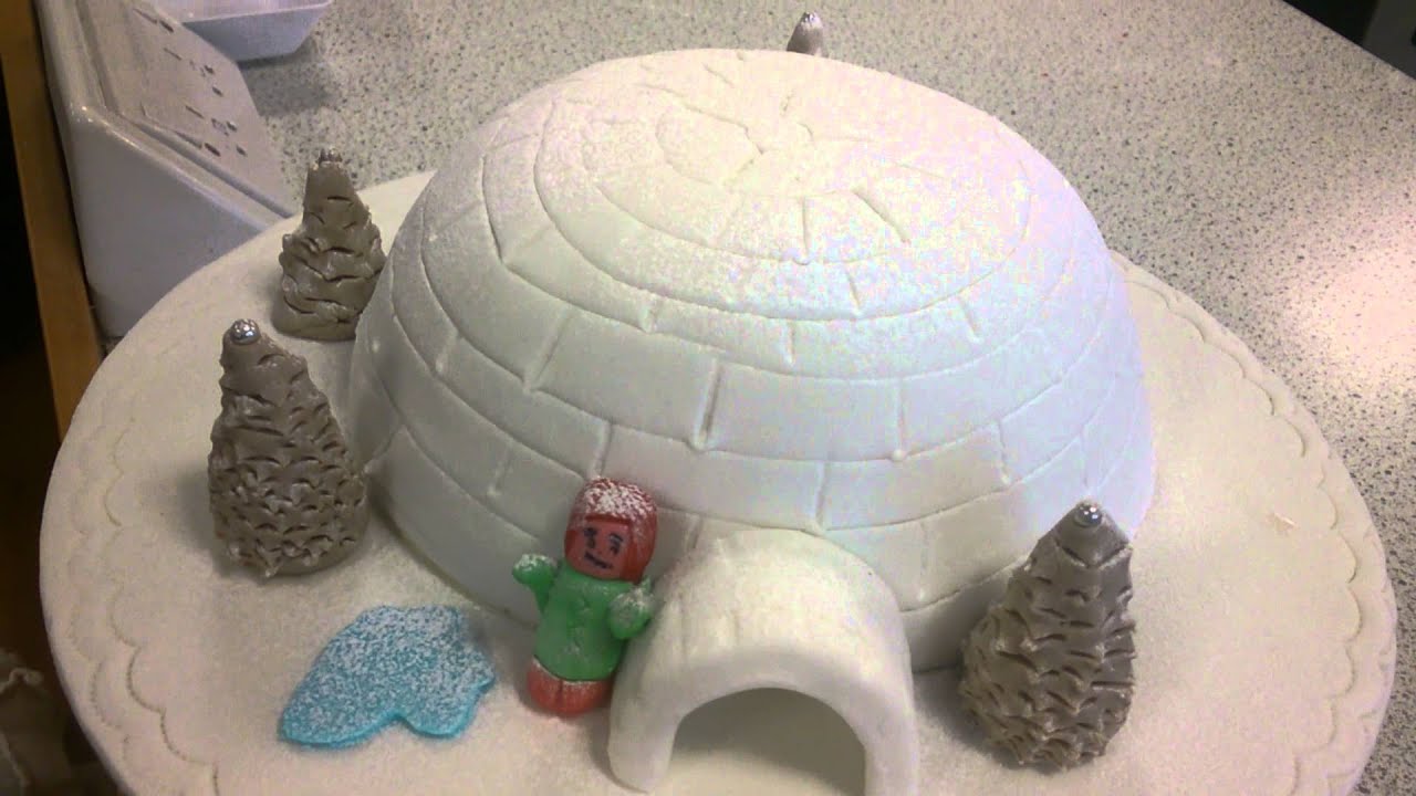 Little igloo Christmas cake - YouTube