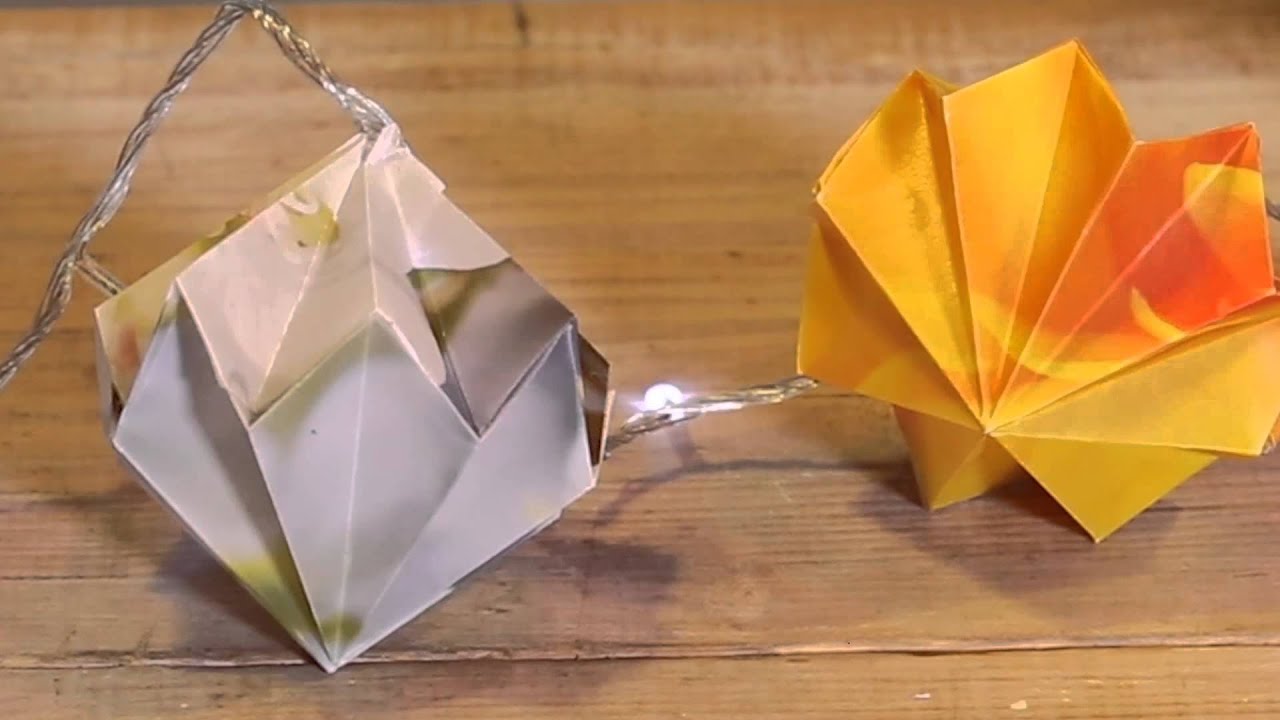 DIY Origami Fairy Lights for Christmas - YouTube