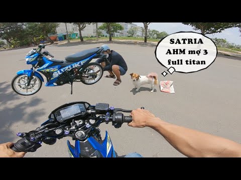 Cà Khịa Satria Pô Xăng Lửa Rớt Nắp & Set Pô AHM Mợ Ba Full Titan ...