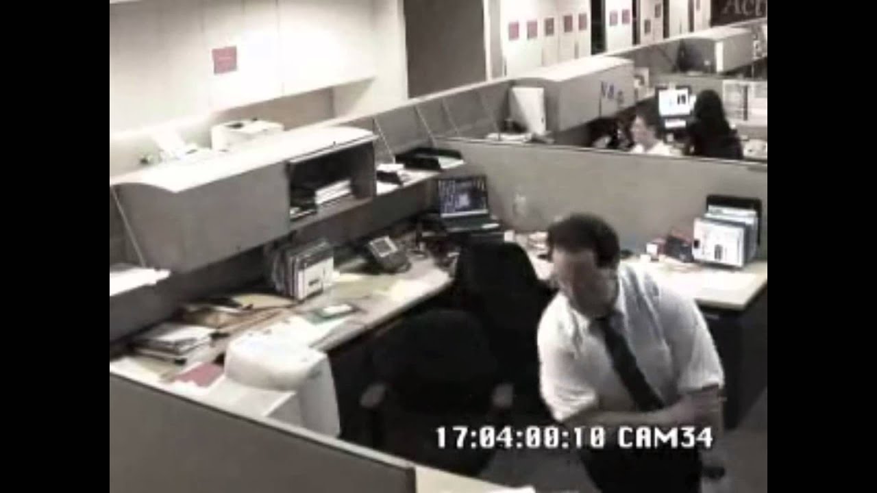 Angry office guy smashes computer - YouTube