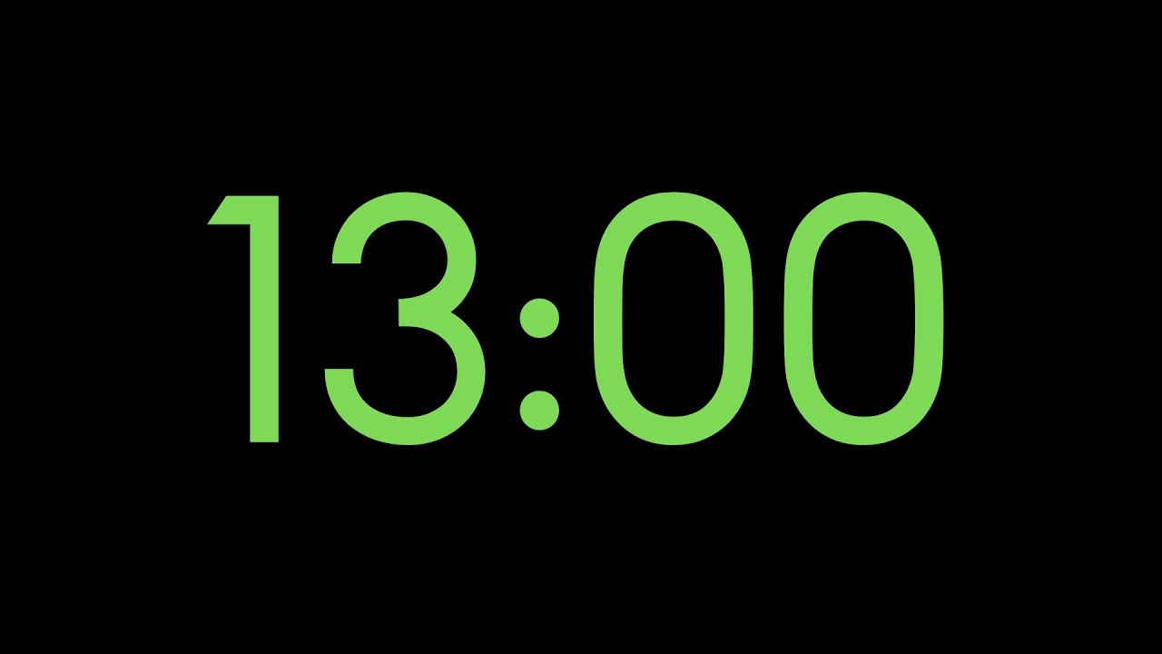 13 Minute Countdown Timer ⏳ | 13-Min Timer with Alarm & Beep Sound ...