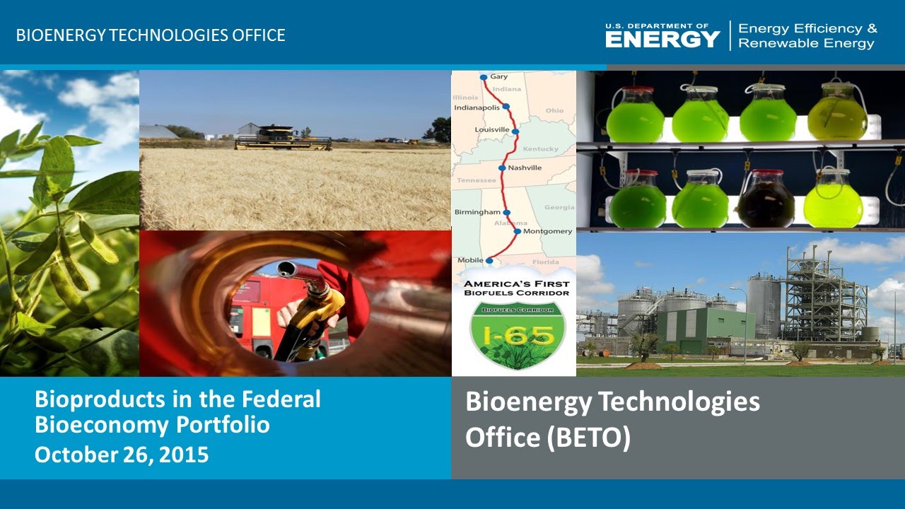 Bioproducts in the Federal Bioeconomy Portfolio - YouTube