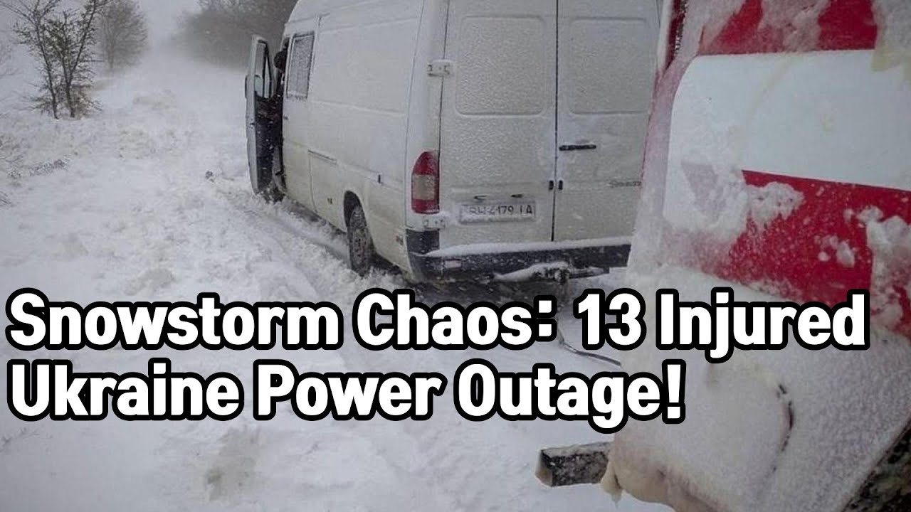 Snowstorm injures 13, causes power outage in Ukraine - YouTube