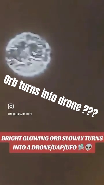 Orb turns into drone!😱😱😳 #drone #orbs #dronevideo #alien #viralvideo # ...