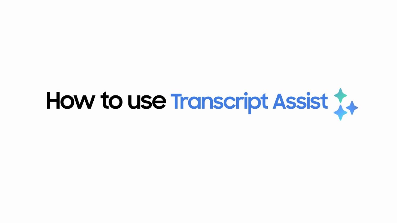 Galaxy S24 Series : How to use Transcript Assist | Samsung - YouTube
