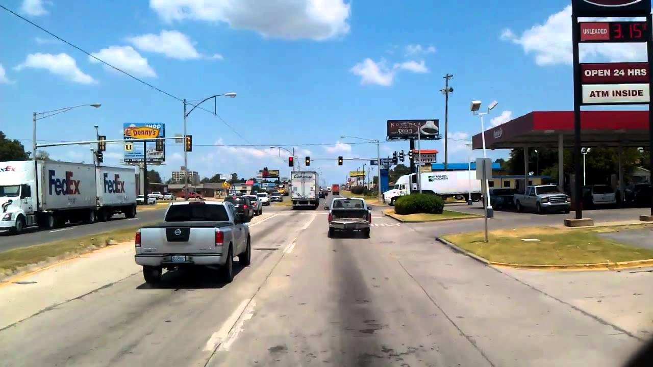 Muskogee, Oklahoma on US Highway 69 North - YouTube