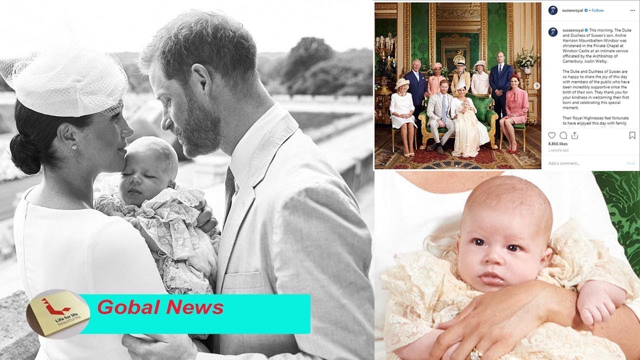 Meghan and Harry reveal baby Archie's christening photographs after top ...