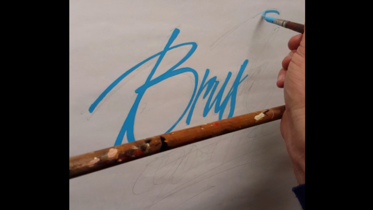 Script lettering by jeff marshall - YouTube