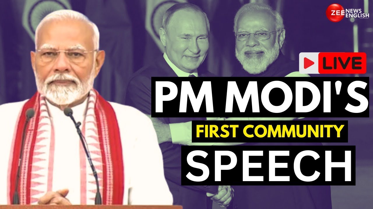 PM Modi Russia Speech LIVE: PM Modi Indian Community | Modi-Putin Meet ...