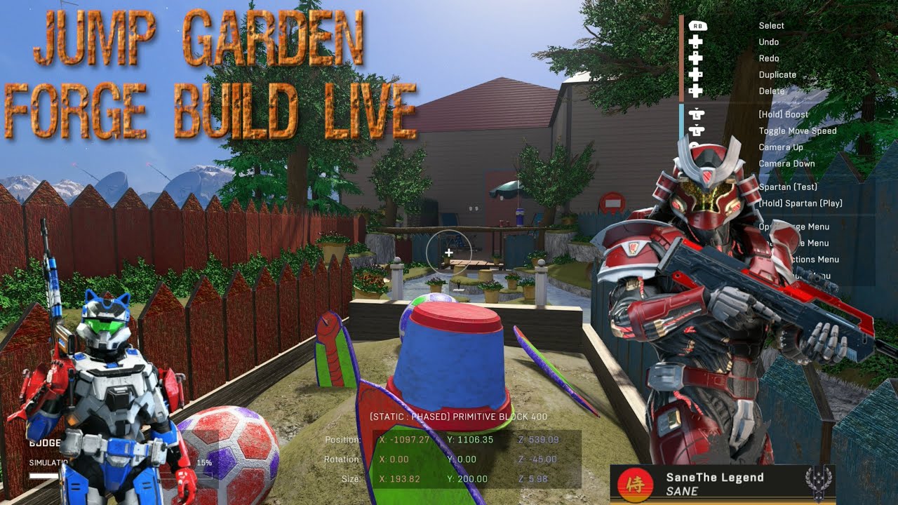 Jump Garden Forge Map Build Live🔴[6] - Bathroom & Backyard - YouTube